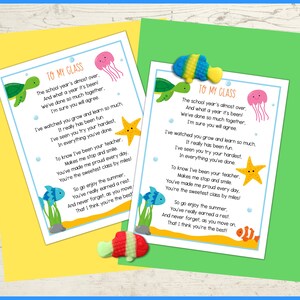 End of School Year Poem Letter From Teacher to Students Pupils Class ...