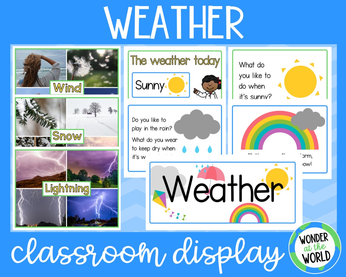 Weather Printable Classroom Display for Teachers Digital Download PDF ...
