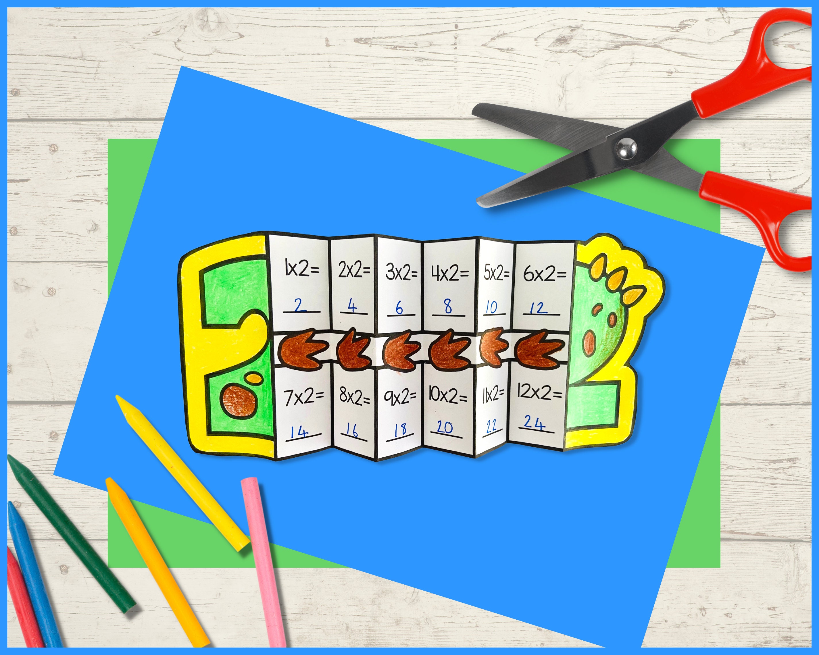Multiplication Printable Foldout Activity | 2-12 Times Tables | Math ...
