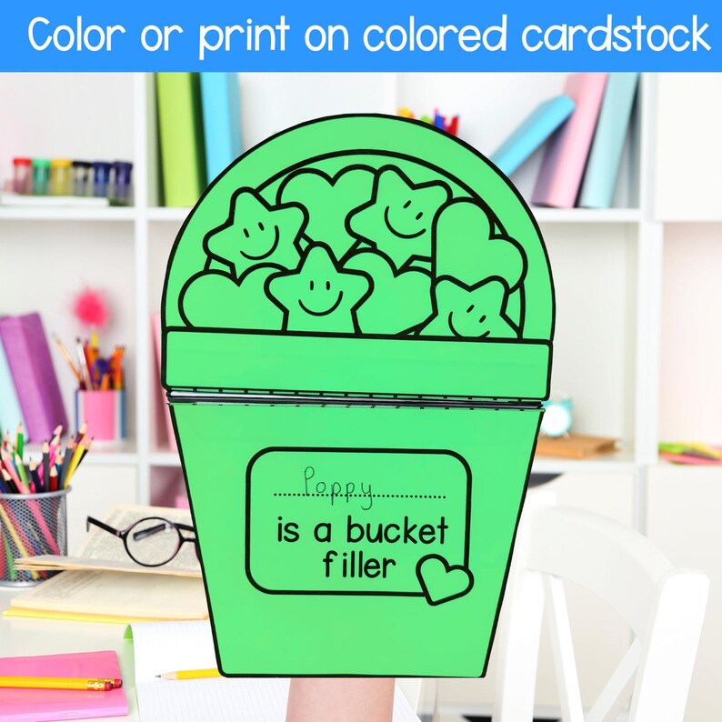 Bucket Filler Writing Craft Activity Kindness Bulletin Board Display ...