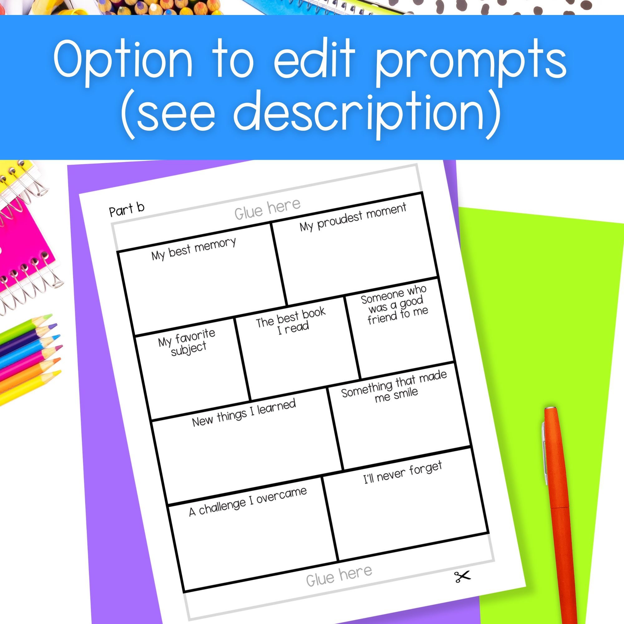 End of Year Last Day Week of School Reflection and Memories Activity ...