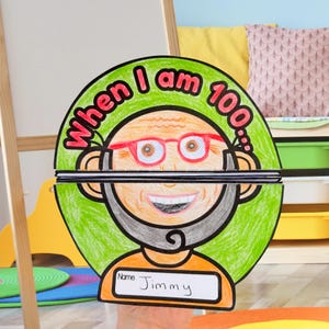 When I Am 100 Years Old Foldable Writing Craft Activity for 100 Days of ...