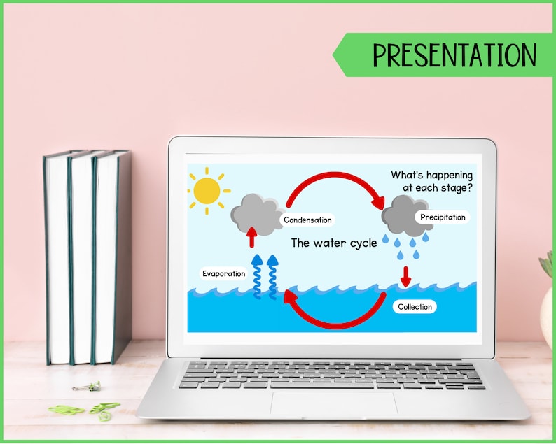 The Water Cycle Foldable Cut and Paste Activity and Presentation for ...