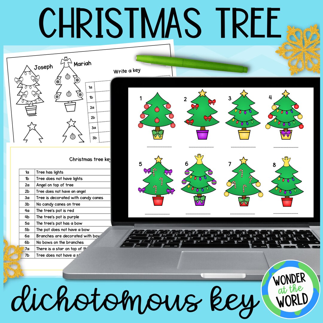 Dichotomous Keys Activities Worksheets for Science Lesson | Christmas ...