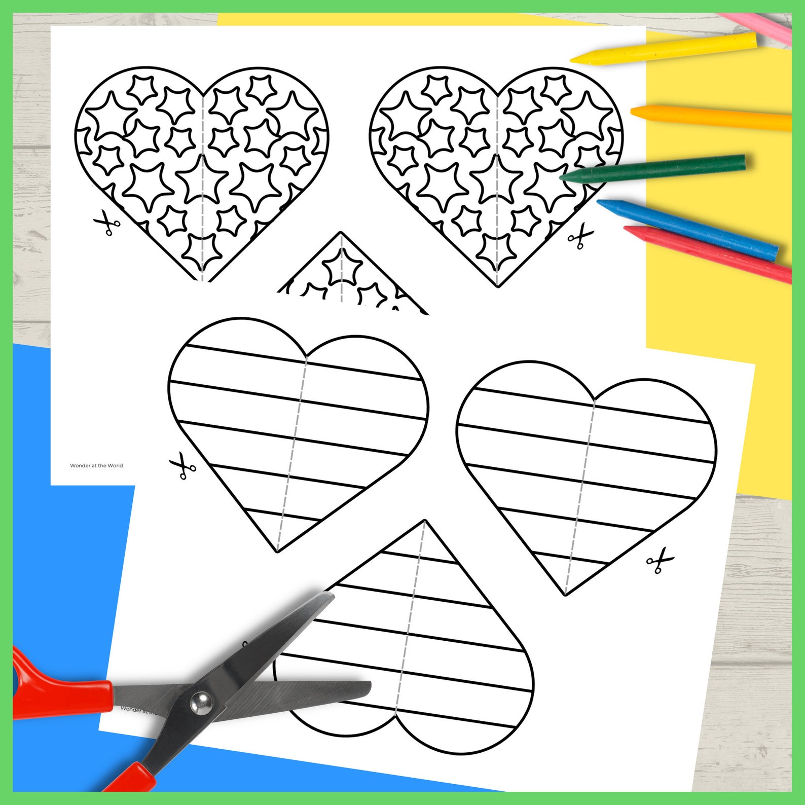 Heart Shaped Valentine's Day Card | Foldout Kids' Coloring and Writing ...