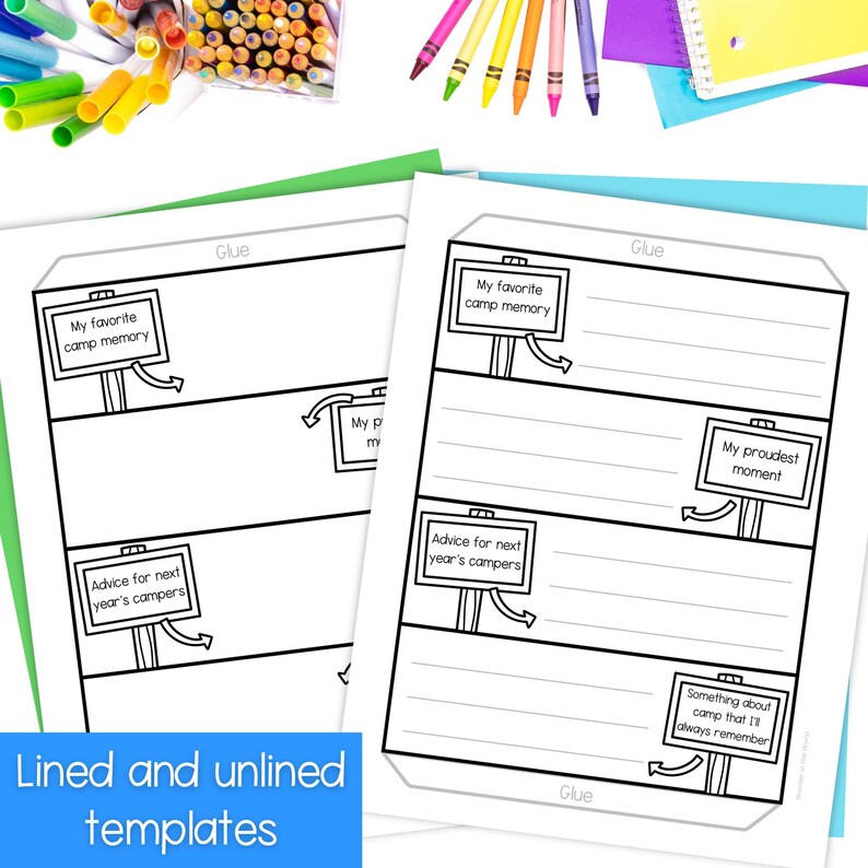 Summer Camp Memories and Reflection Writing Craft Activity for Kids PDF ...