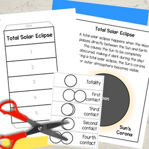 Space Foldable Science Kids' Activities for Solar Eclipses, Phases of ...