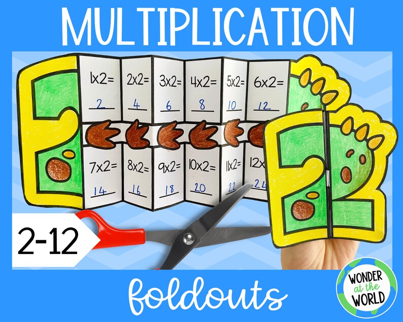 Multiplication Printable Foldout Activity | 2-12 Times Tables | Math ...