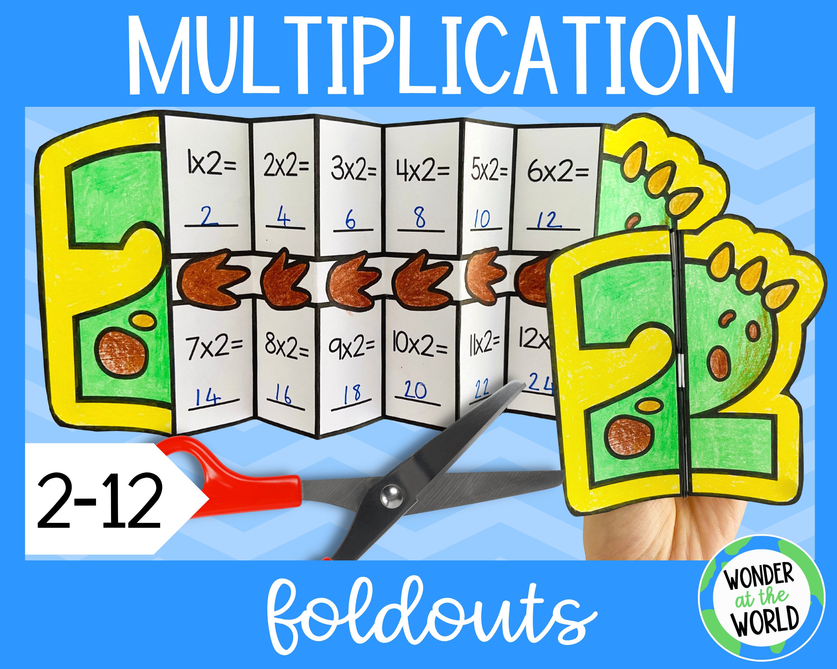 Multiplication Printable Foldout Activity | 2-12 Times Tables | Math ...