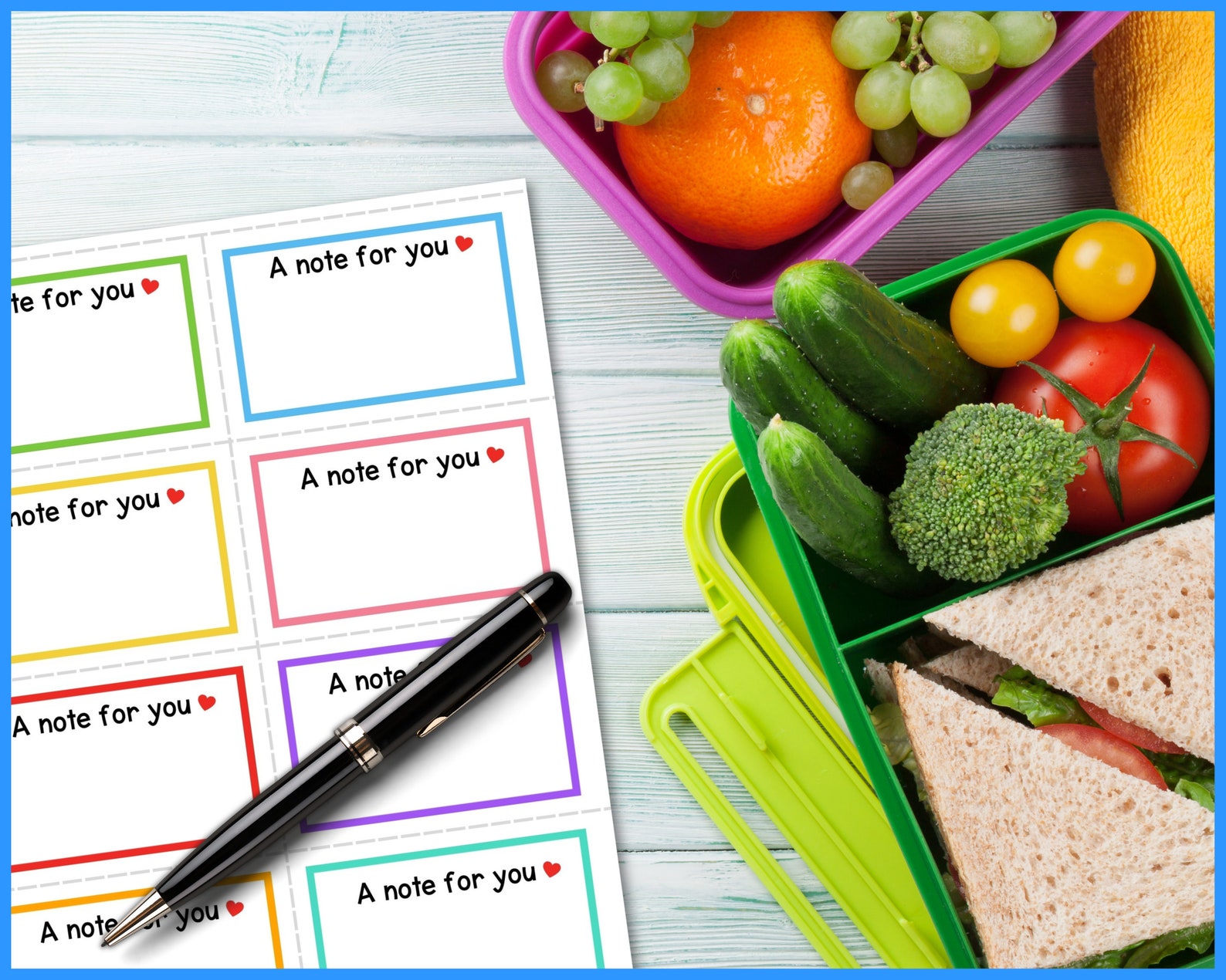 24 Printable Animal Lunch Box Notes for Kids | Printable Digital ...