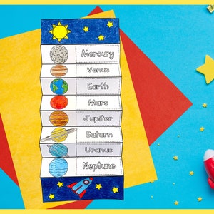 Solar System Planets Foldout Kids' Craft | A4 and 11x8.5 Inch | Digital ...