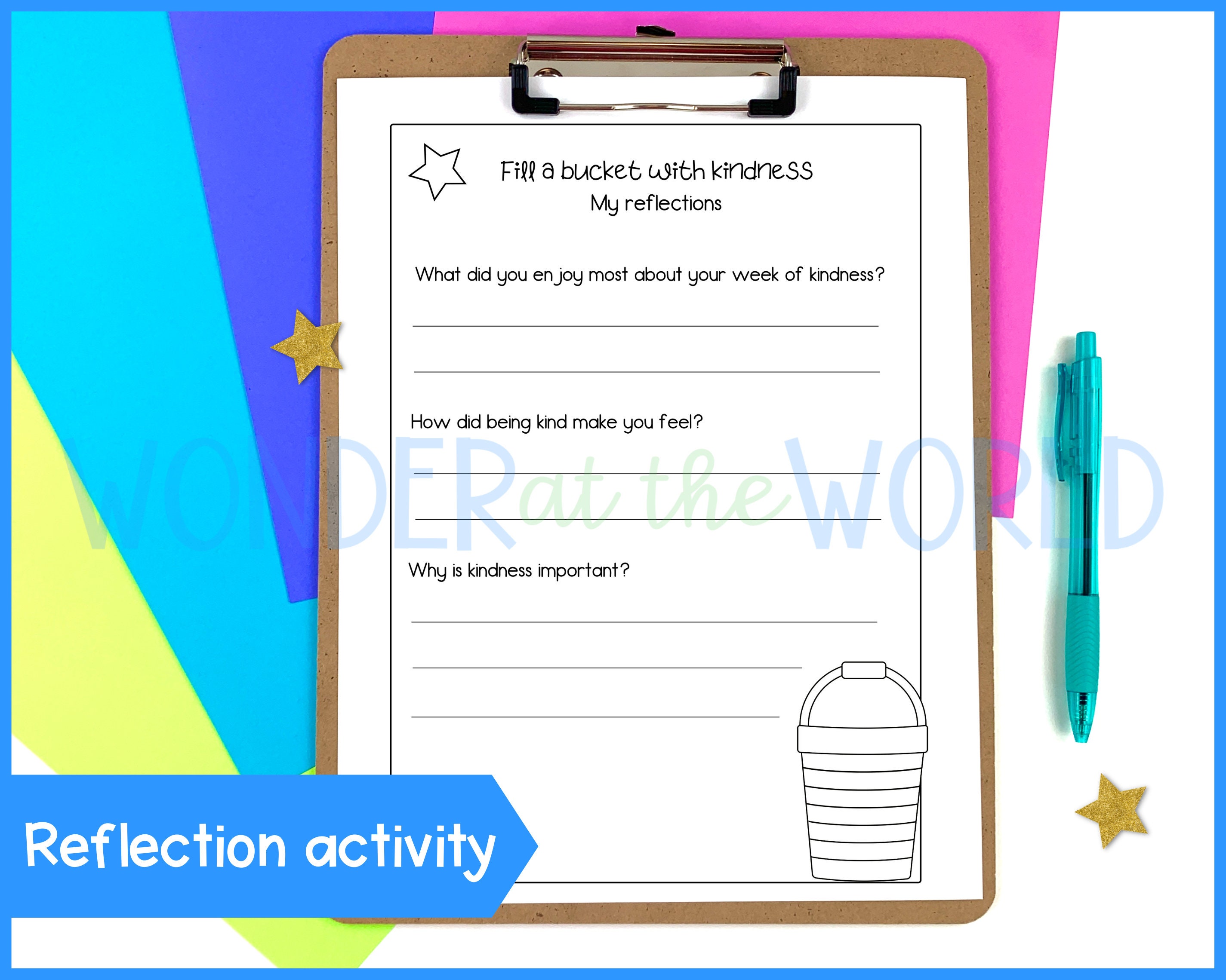 Kindness Activity for Kids Fill a Bucket With Kindness UK and US ...