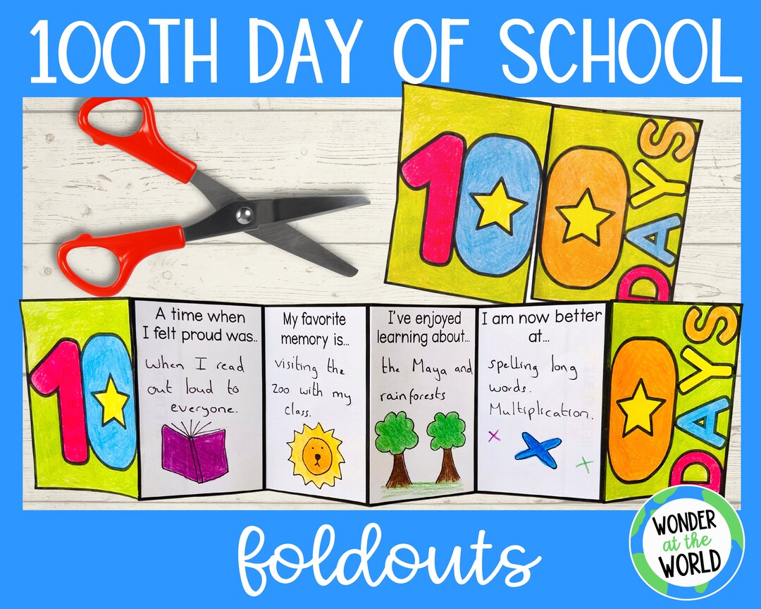 100 Days of School Foldable Activity | Printable Activity | Digital ...