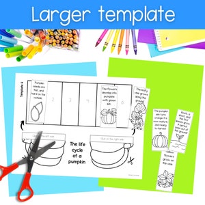 Life Cycle of a Pumpkin Foldable Activity for Kids | A4 and 11x8.5 Inch ...