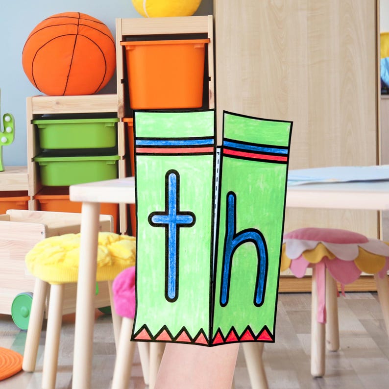 Consonant Digraphs Foldable Matching Activity | A4 and 11x8.5 Inch ...