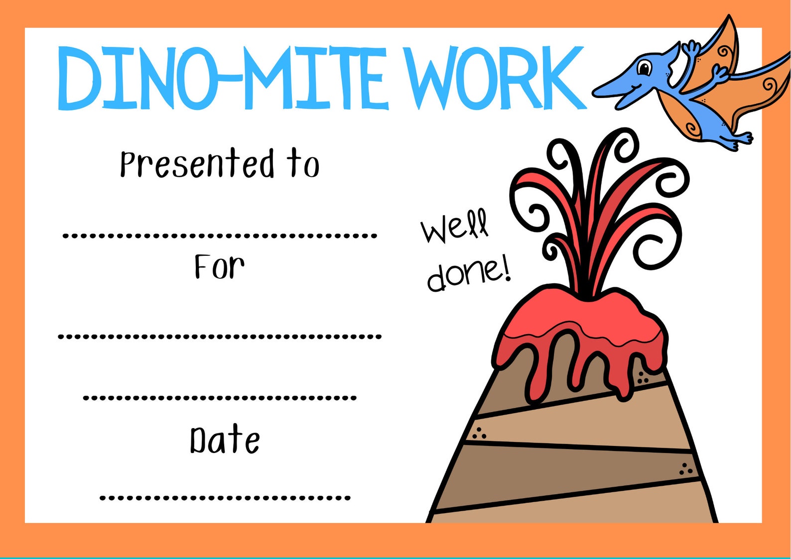 10 Dinosaur Classroom Reward Certificates for Kids Digital - Etsy