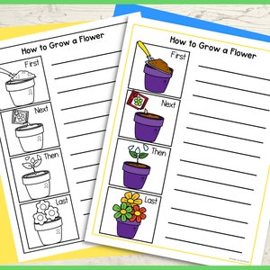 How to Grow a Flower Spring Kids Printable Craft Activity | Foldable ...