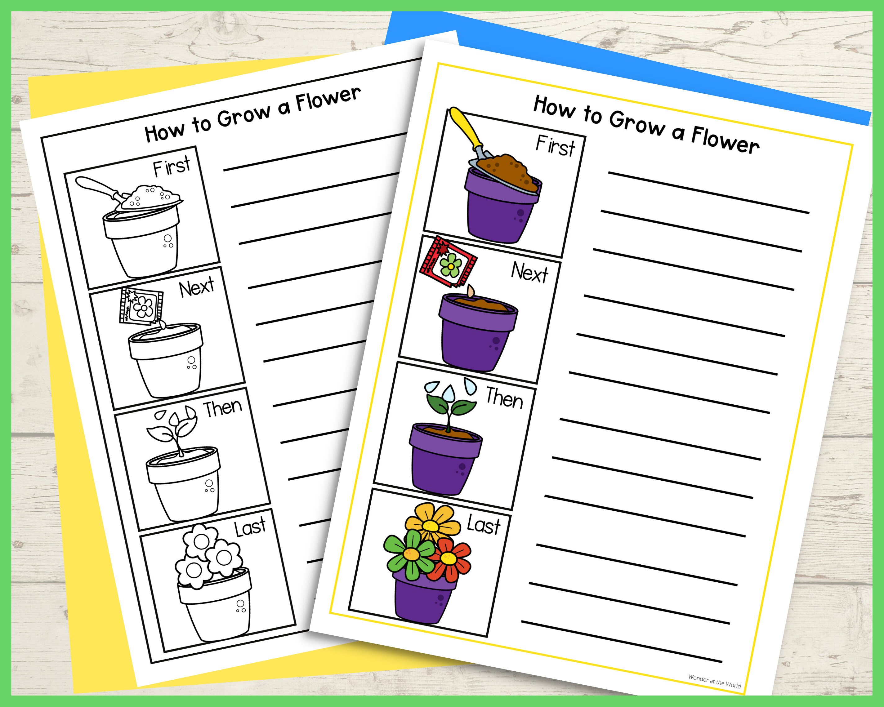 How to Grow a Flower Spring Kids Printable Craft Activity Foldable ...