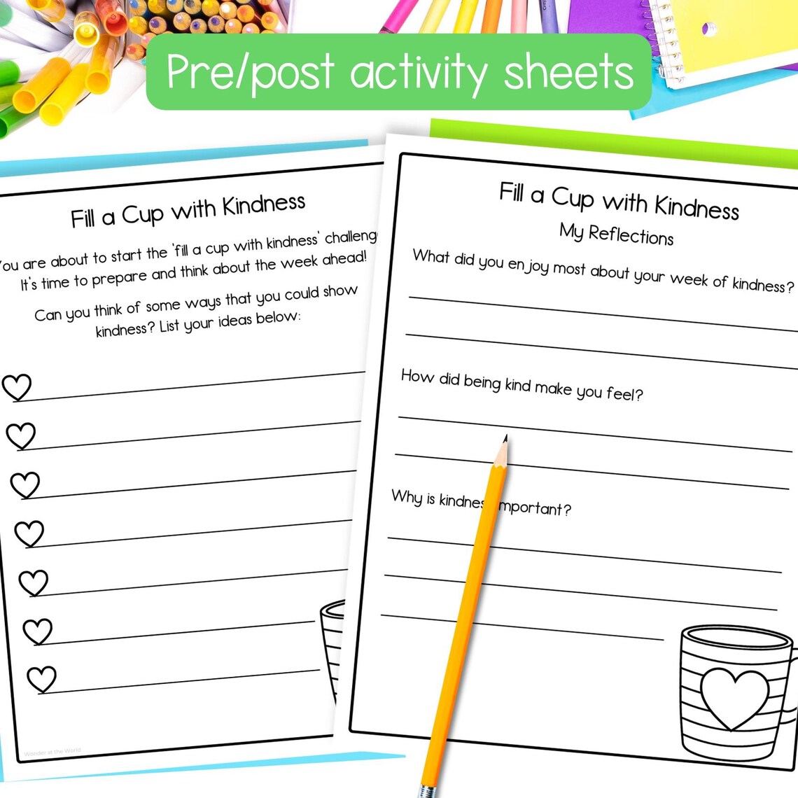 Fill a Cup With Kindness Kids' Activity SEL Challenge PDF With Mug ...
