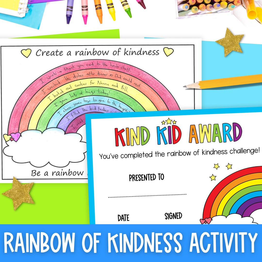 Kindness Activity for Kids | Create a Rainbow of Kindness | UK and US ...