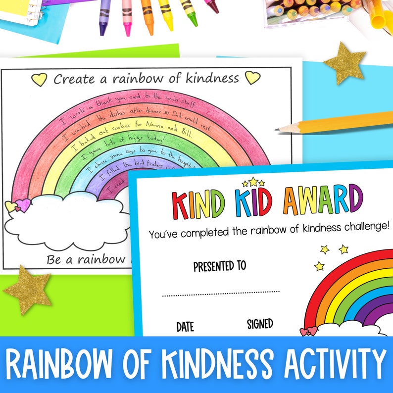 Kindness Activity for Kids | Create a Rainbow of Kindness | UK and US ...