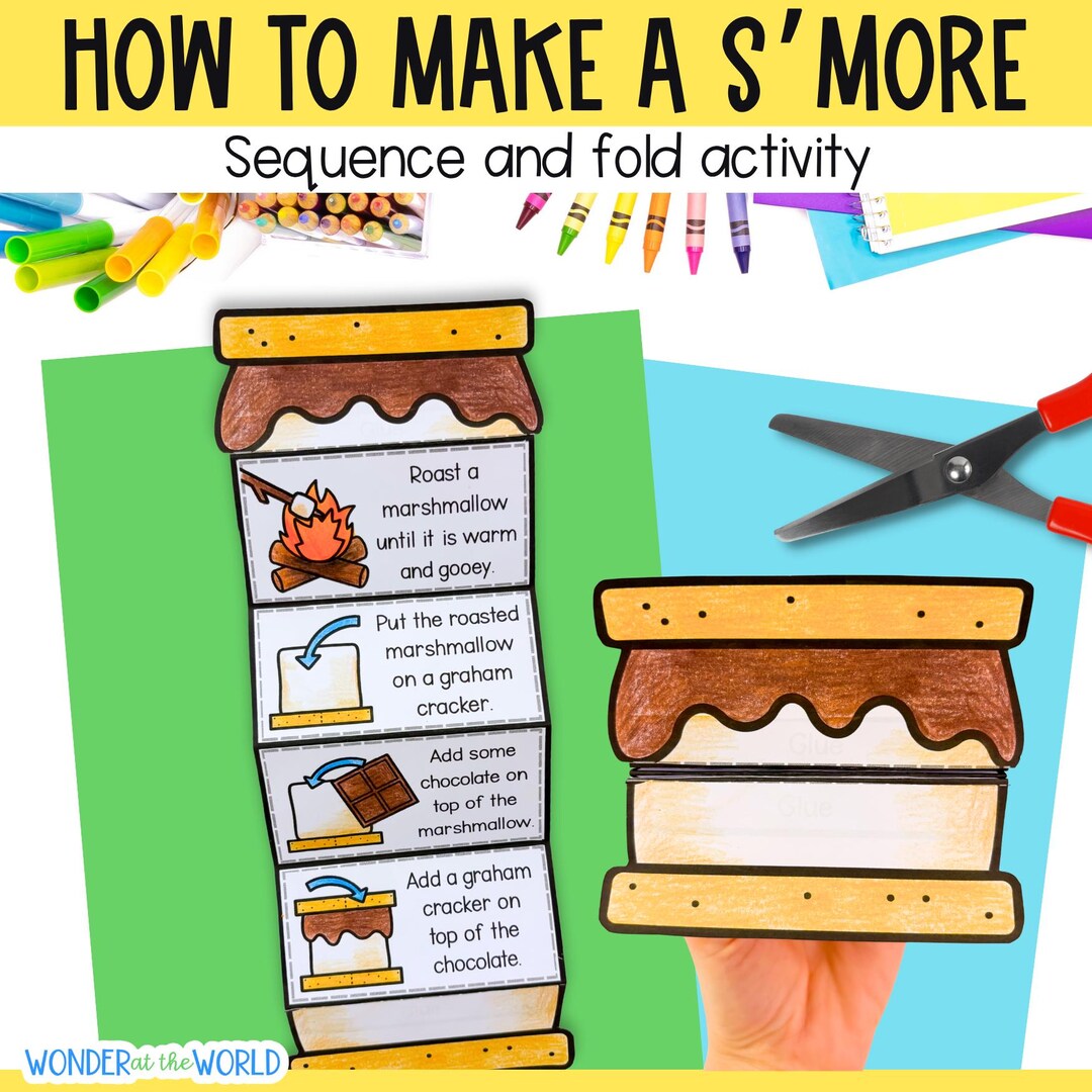 How to Make S'mores Sequencing Craft Activity PDF Digital Download for ...