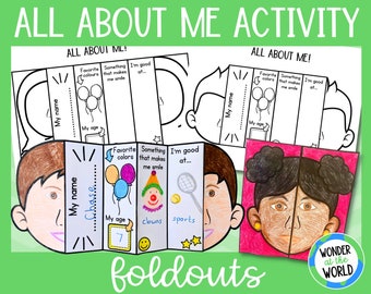All About Me Back to School Foldable Pencil Craft Activity for First ...