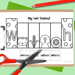 Consonant Digraphs Foldable Matching Activity A4 and 11x8.5 - Etsy