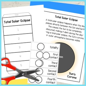Solar Eclipse Foldable Sequencing Science Activity for Annular and ...