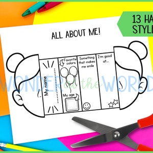 All About Me Back to School Foldable Activity Printable A4 - Etsy