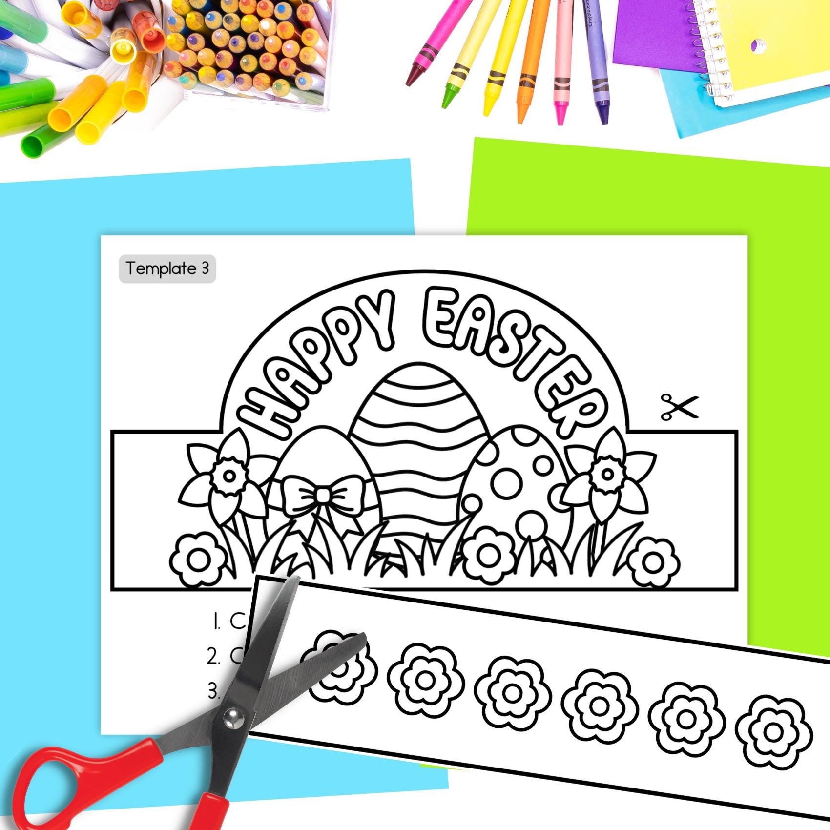 Easter Crown Headband Craft Activity for March April Spring Hat for ...