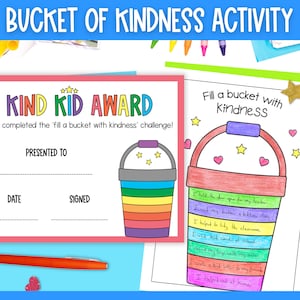Kindness Activity for Kids | Fill a Bucket With Kindness | UK and US ...