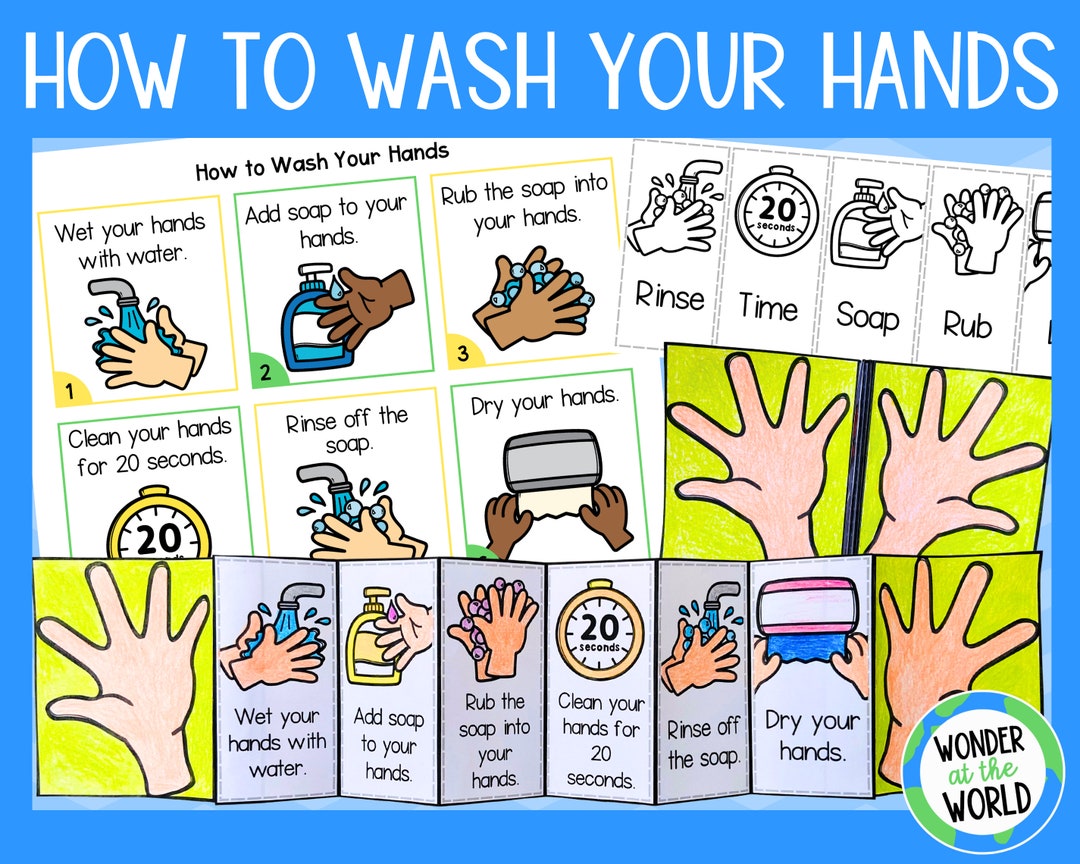 How to Wash Your Hands Foldable Sequencing Activity, Personal Hygiene ...