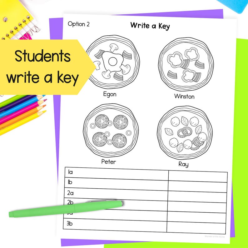Dichotomous Keys Activities Worksheets for Science Lesson | Pizza Theme ...