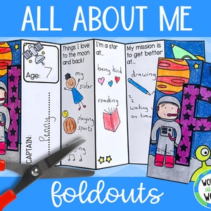 Space All About Me Class Back to School Foldable Printable Activity ...