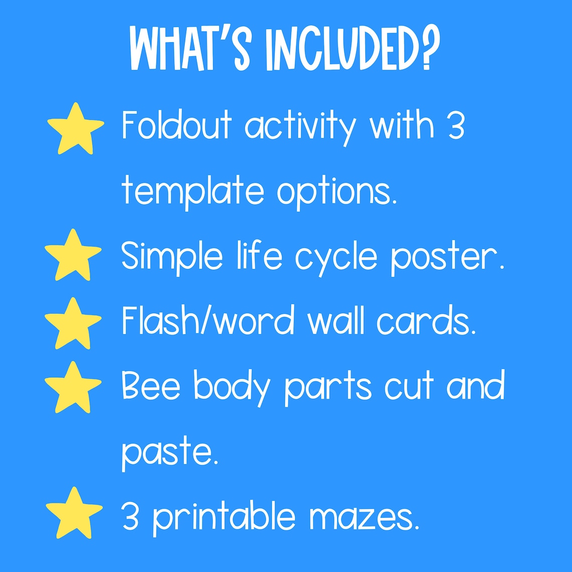 Life Cycle of Honey Bee Foldable Kids' Science Craft A4 and 11x8.5 Inch ...