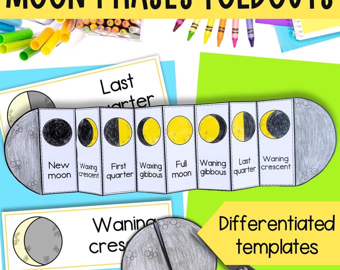 Science Worksheets for Kids, Moon Phases Printable, Elementary Science ...