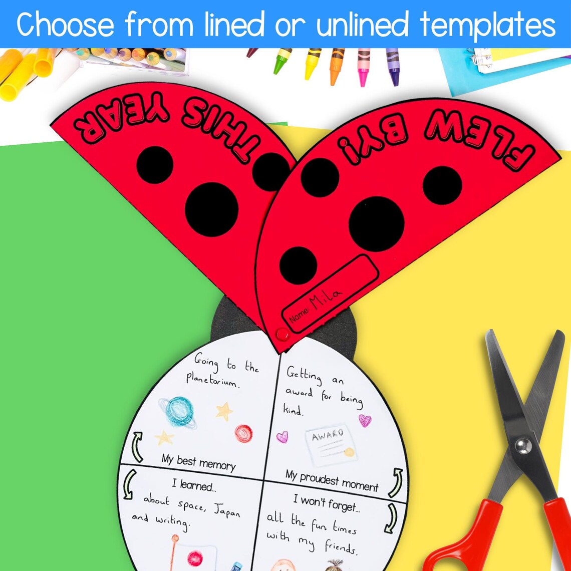 Last Day Week of School End of Year Ladybug Ladybird Reflection Memory ...
