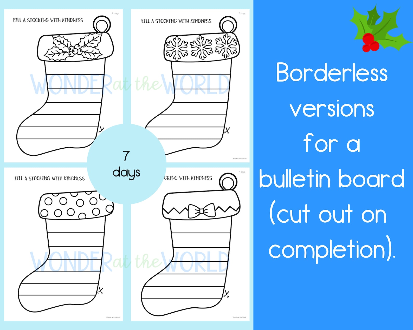 Fill a Stocking With Kindness Christmas Activity for Kids | A4 and 8 ...