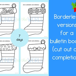 Fill a Stocking With Kindness Christmas Activity for Kids | A4 and 8 ...