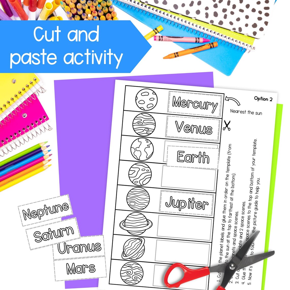 Solar System Planets Space Foldout Kids' Craft | A4 and 11x8.5 Inch ...