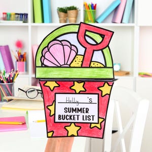 Summer Bucket List Template for Kids Foldout Writing Craft Activity ...