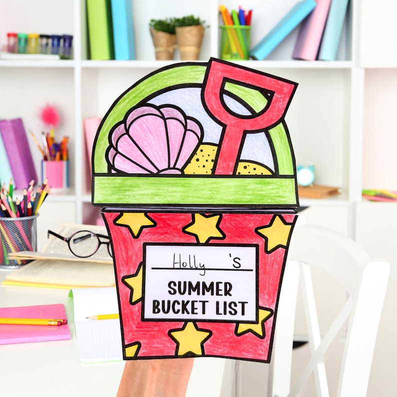Summer Bucket List Template for Kids Foldout Writing Craft Activity ...