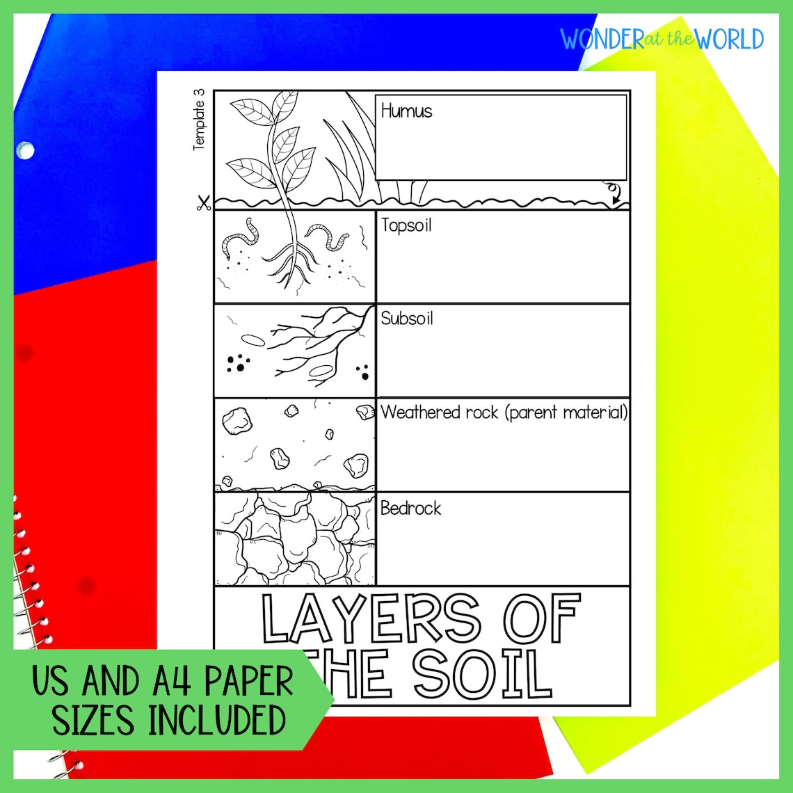 Layers of the Soil Horizons Profile Foldable Kids' Activity | A4 and ...