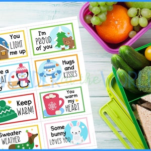 96 Printable Lunch Box Notes for Spring, Summer, Fall Autumn, Winter ...