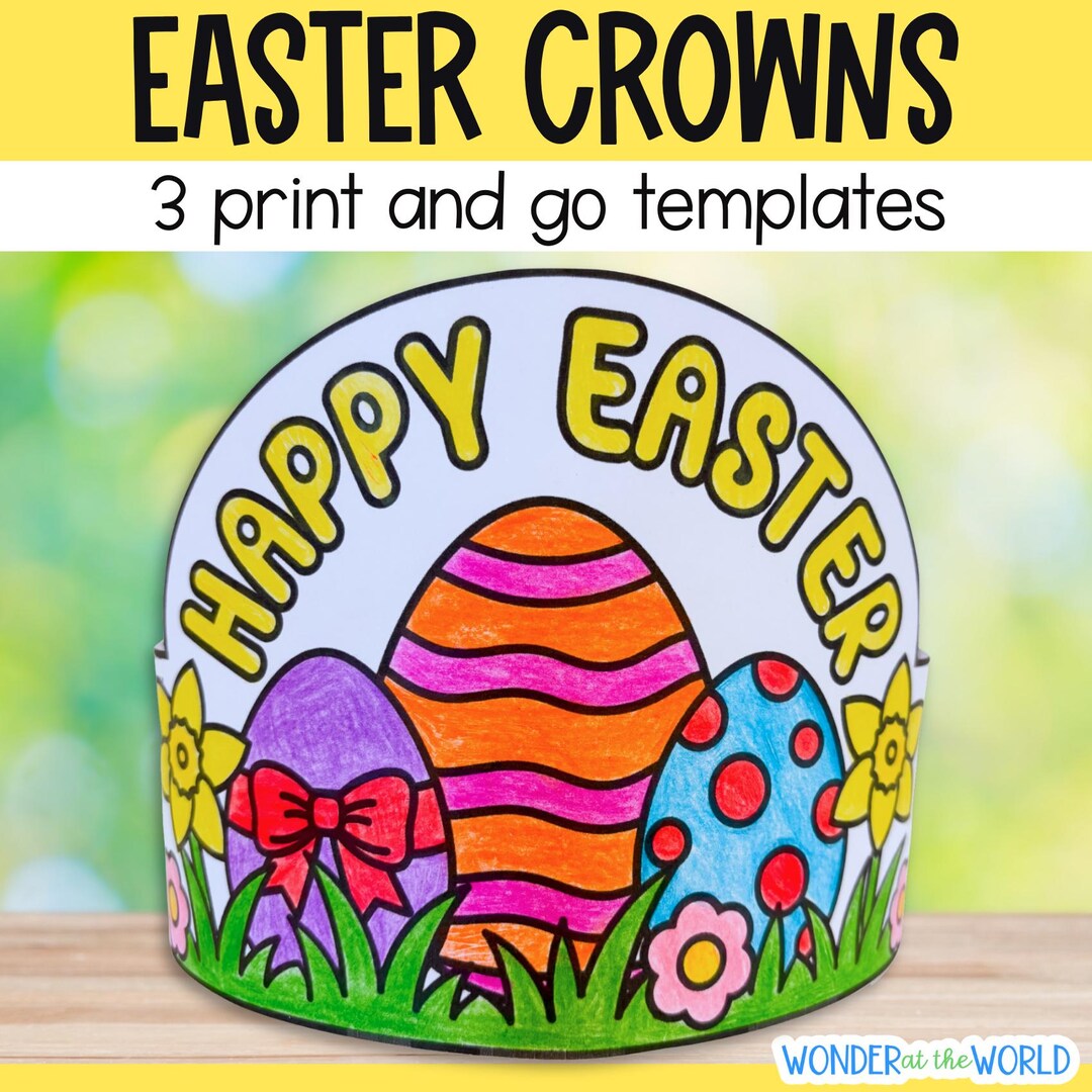 Easter Crown Headband Craft Activity for March April Spring Hat for ...