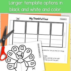 Thanksgiving 'I Am Thankful For' Turkey Gratitude Craft Activity for ...