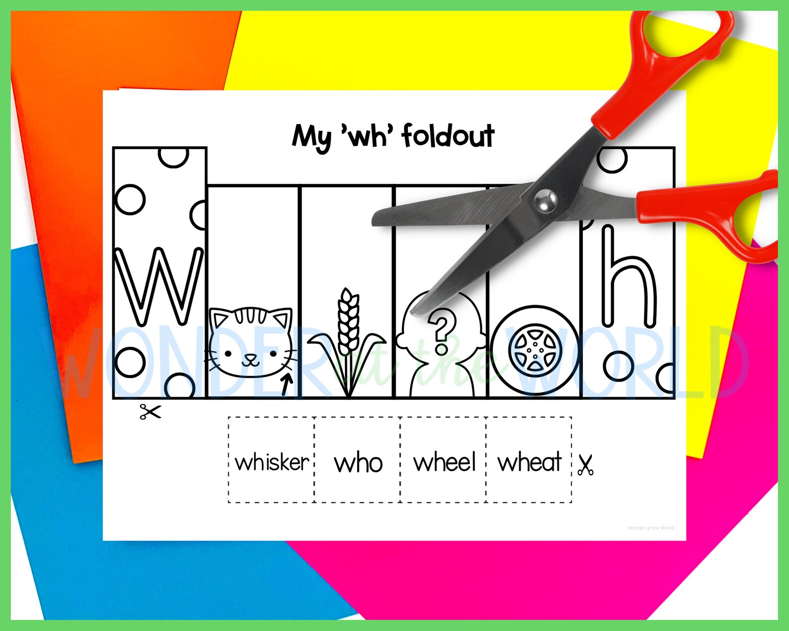 Consonant Digraphs Foldable Matching Activity | A4 and 11x8.5 Inch ...
