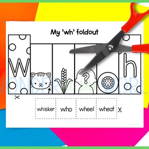 Consonant Digraphs Foldable Matching Activity | A4 and 11x8.5 Inch ...