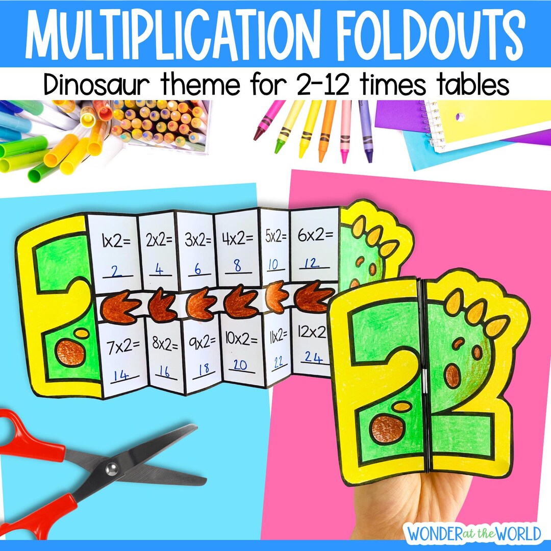 Multiplication Printable Foldout Activity | 2-12 Times Tables | Math ...
